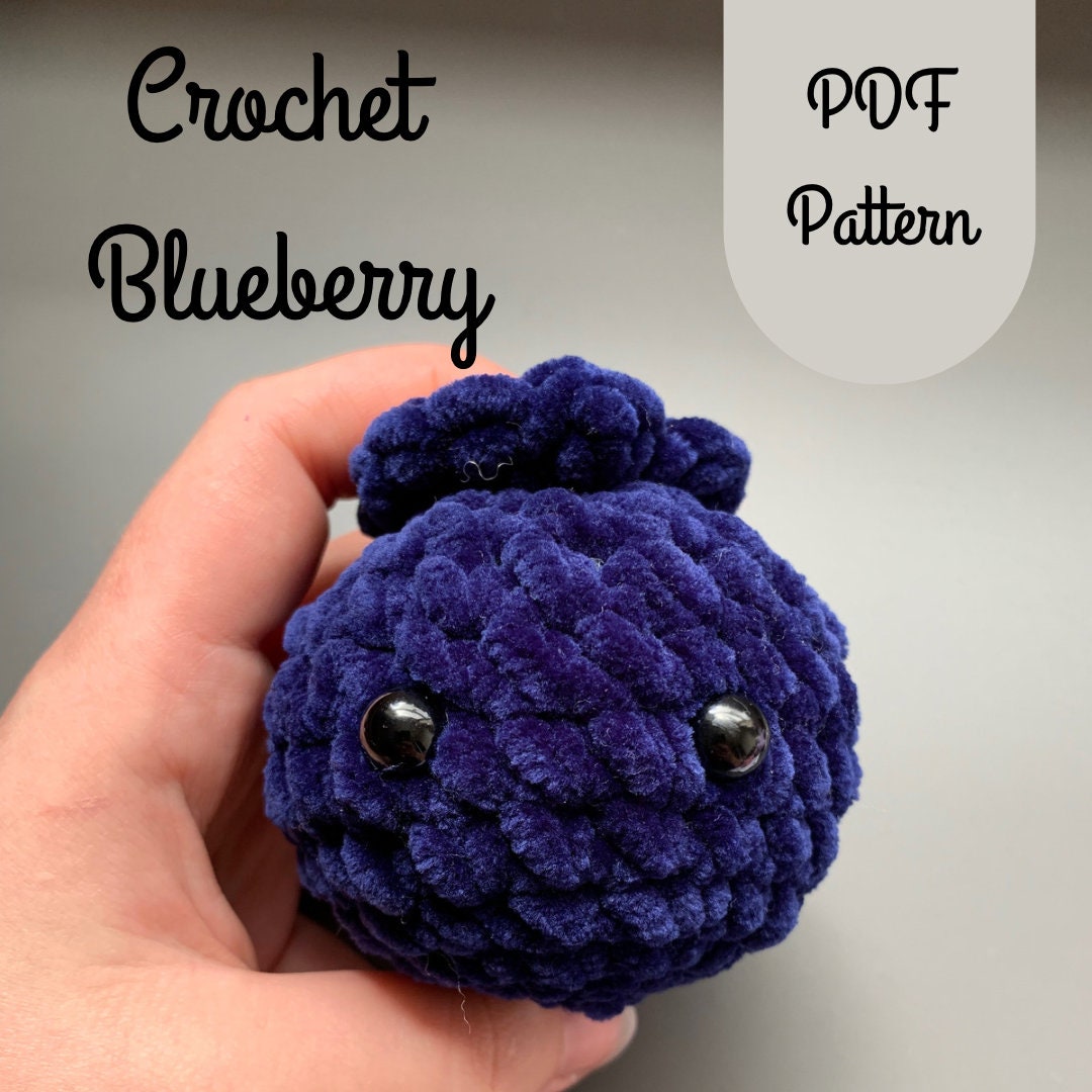 Blueberry Crochet Pattern No Sew Beginner Friendly Download PDF Pattern ...