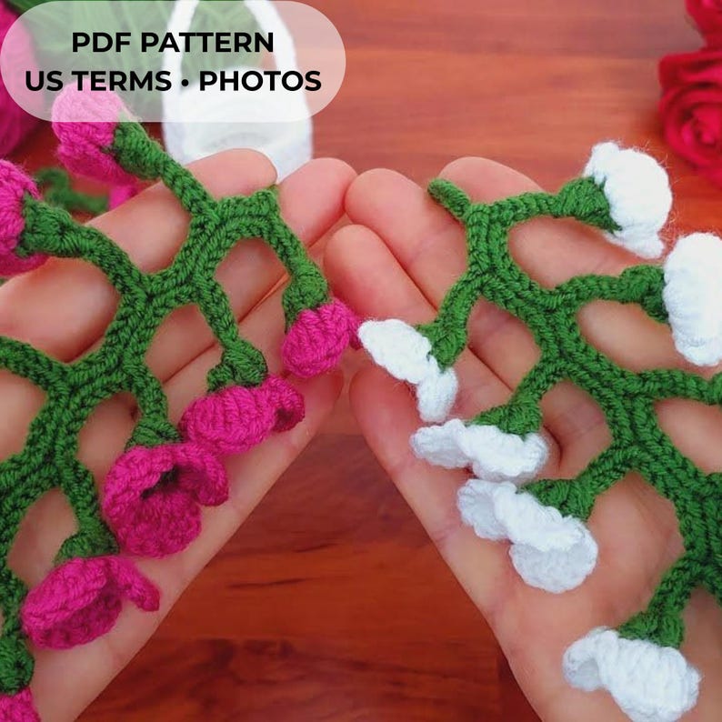 Crochet Cherry Blossom Vine Pattern | Rearview Mirror Car Hanger (PDF ...