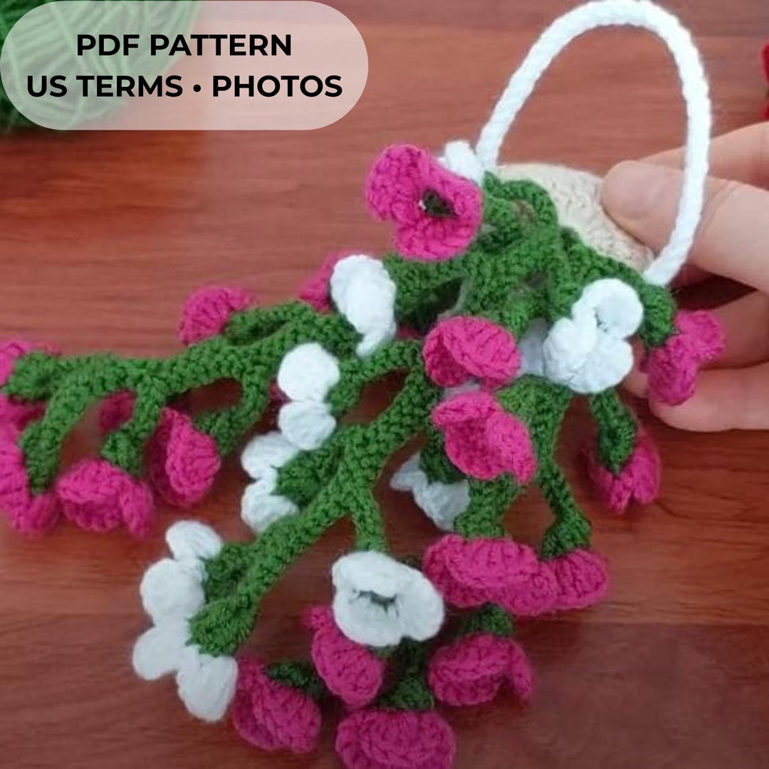 Crochet Cherry Blossom Vine Pattern | Rearview Mirror Car Hanger (PDF ...