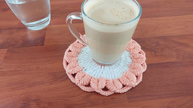 Lace Heart Crochet Coaster Pattern | Beginner Mug Rug PDF - Etsy