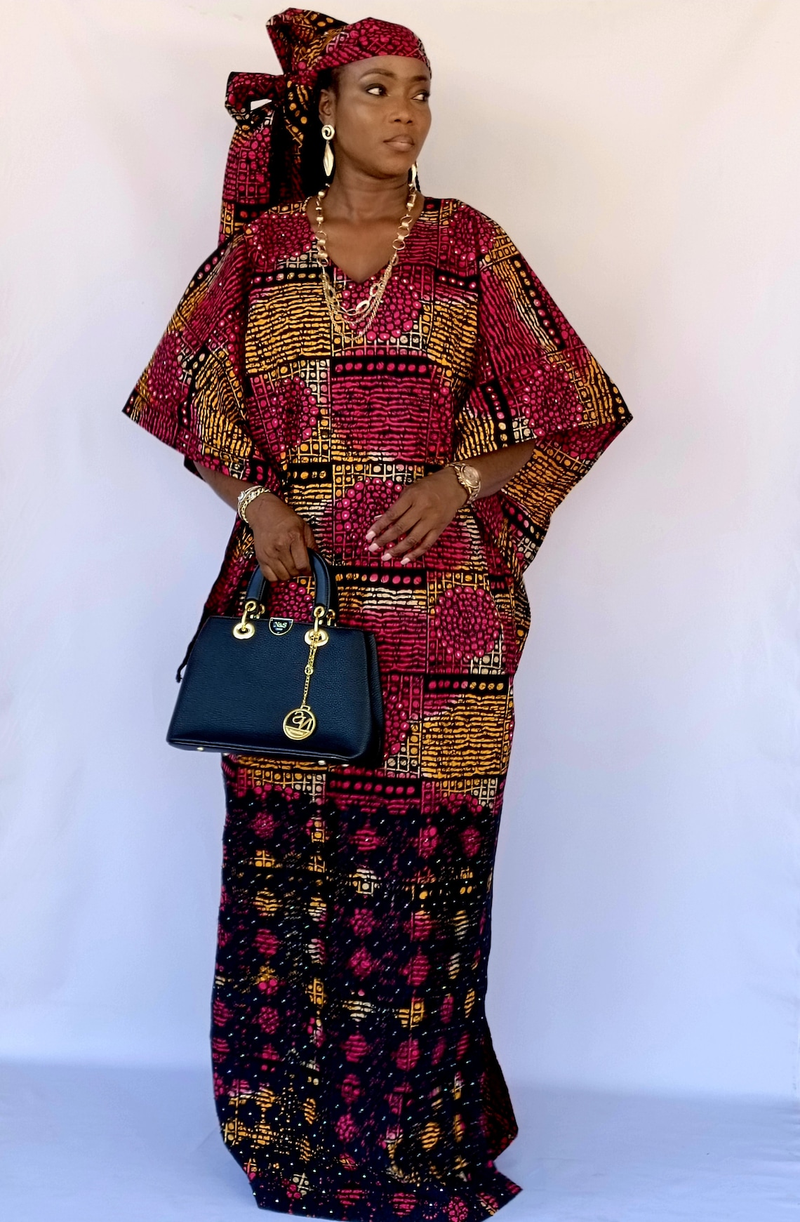 Well Stoned Bubu African Print Ankara Print Fitted Bubu With Stone Bubu ...