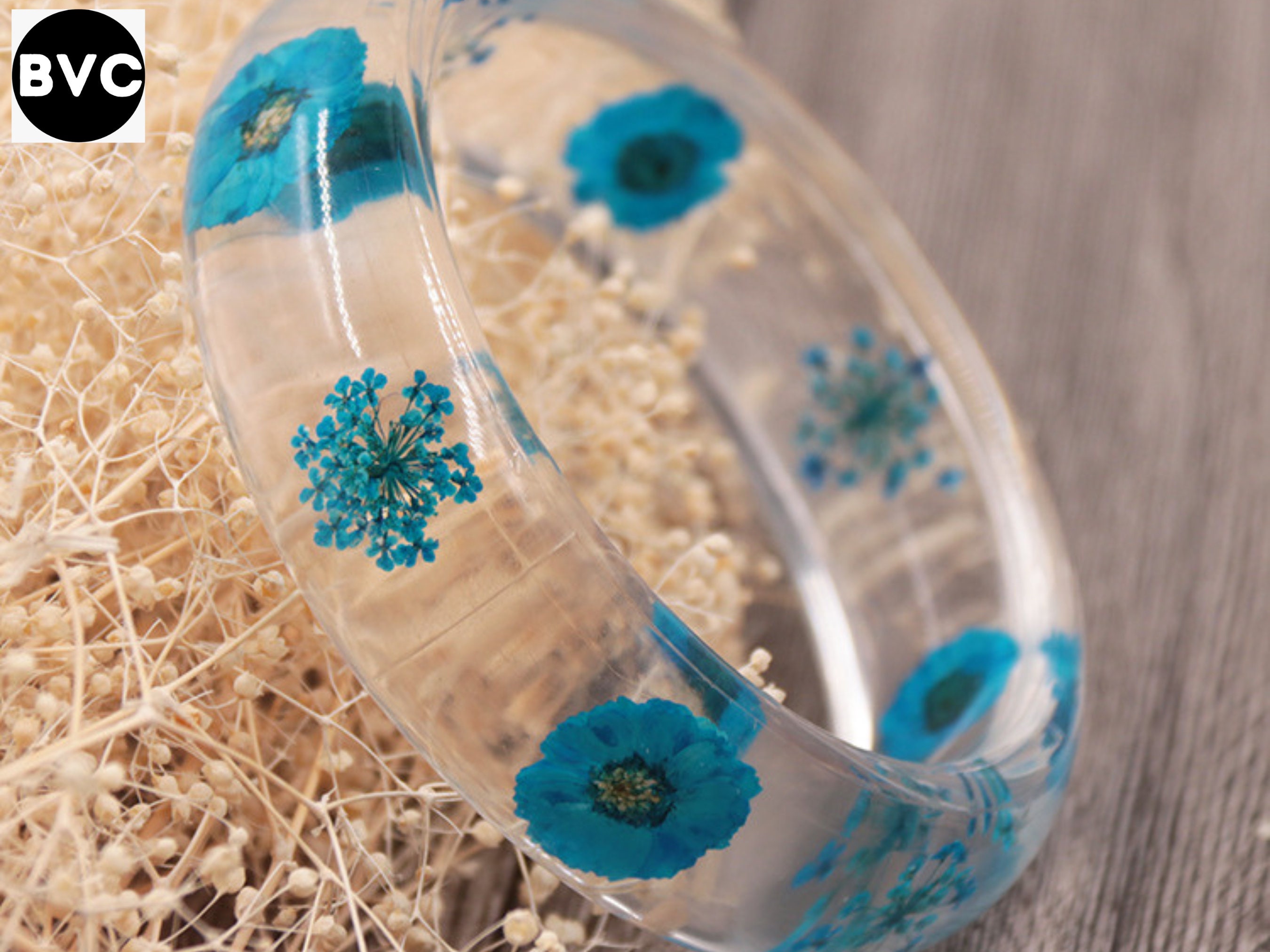 Pressed Flowers Bangles, Real Flowers Bangles, Resin Bangles,botanical ...
