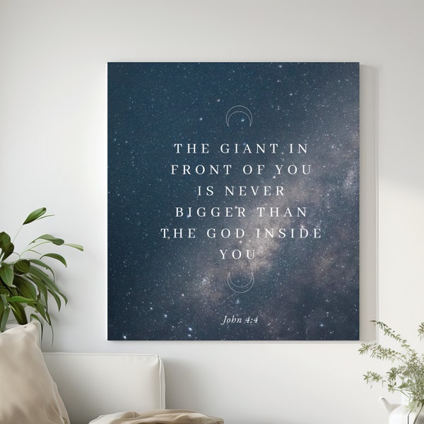 The Giant in Front of You is Never Bigger Than the God Inside You - Etsy