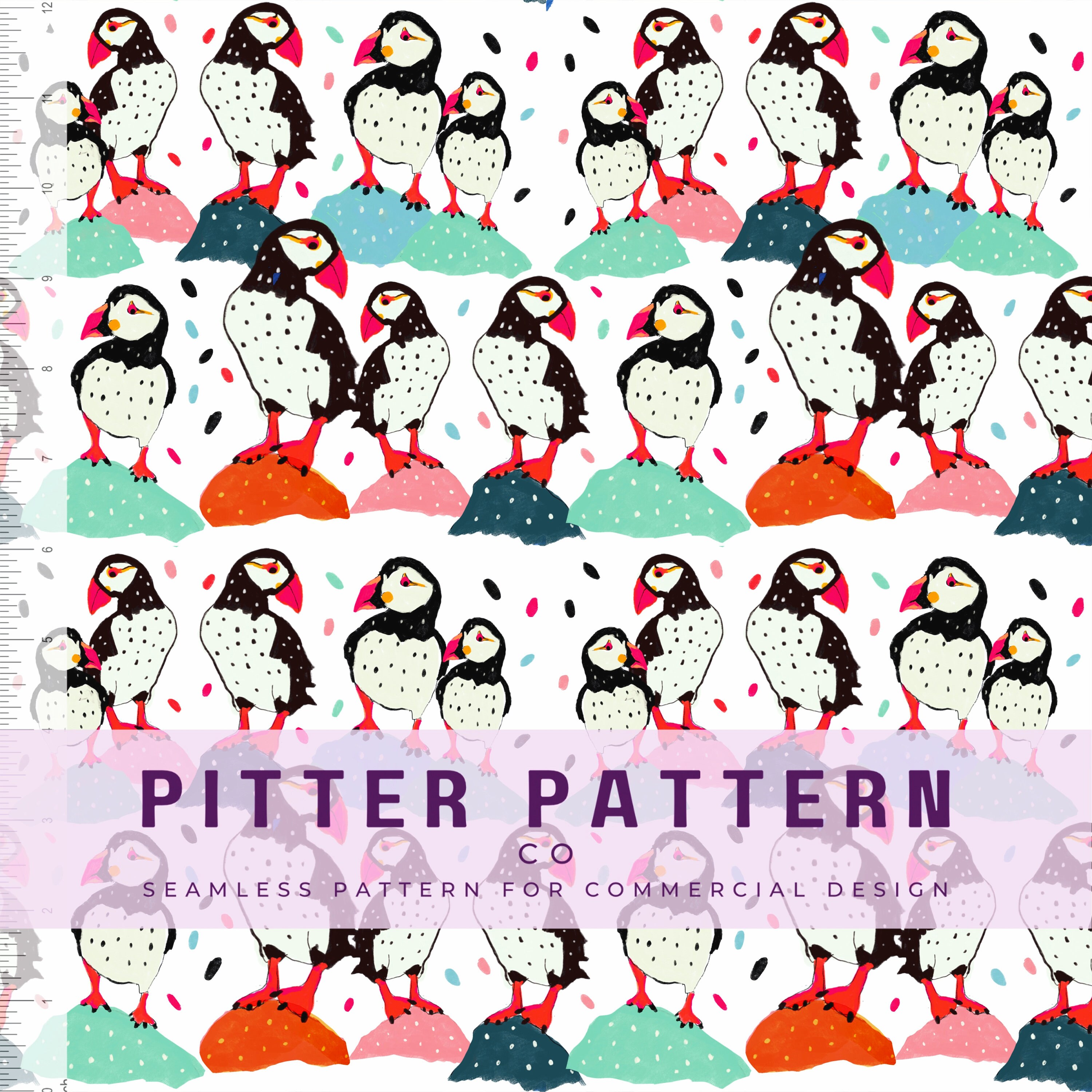 Puffins | Puffin Birds Seamless Pattern | Repeating Tile Design ...
