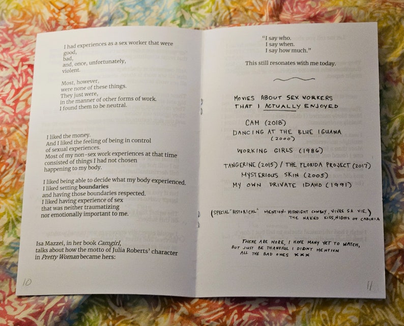 My Former Life As A Sex Worker Zine Etsy