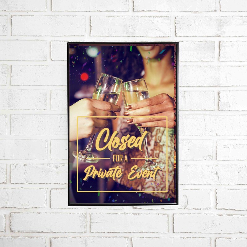 Closed for Private Event Sign - Etsy