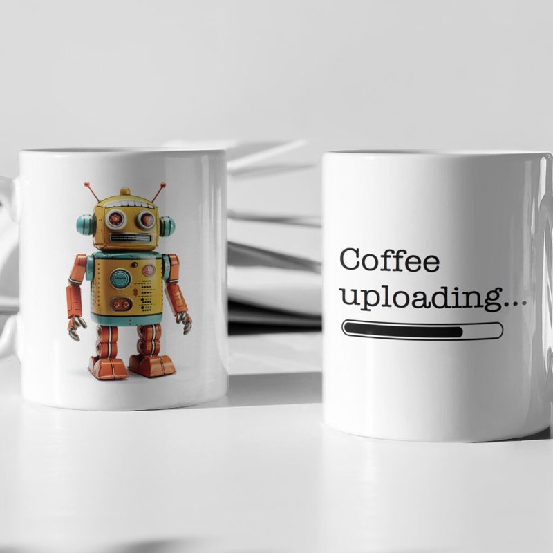 Robot Mug - Etsy