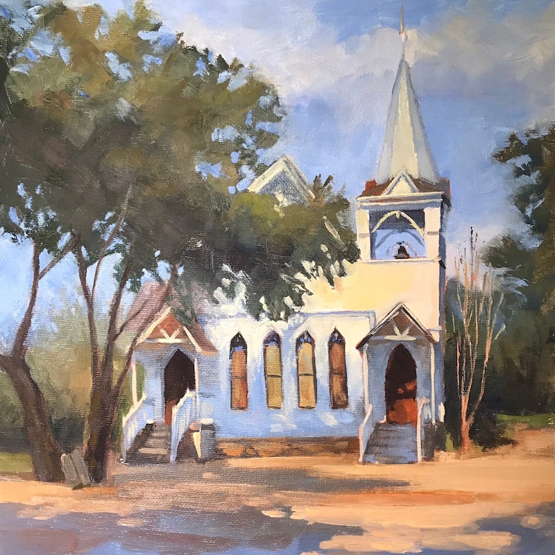 Painting Church - Etsy