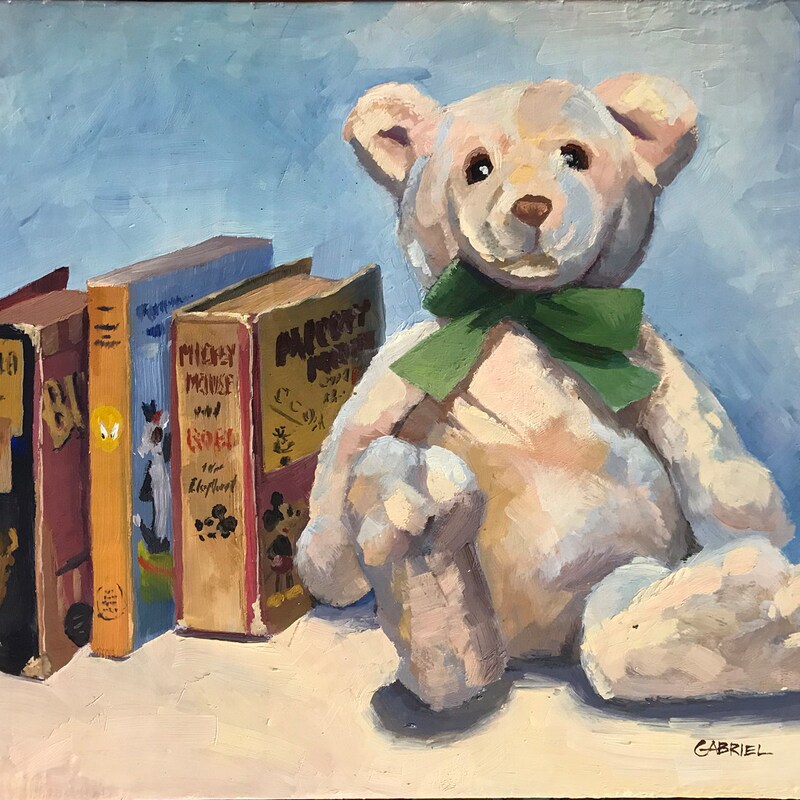 Teddy Bear Painting - Etsy