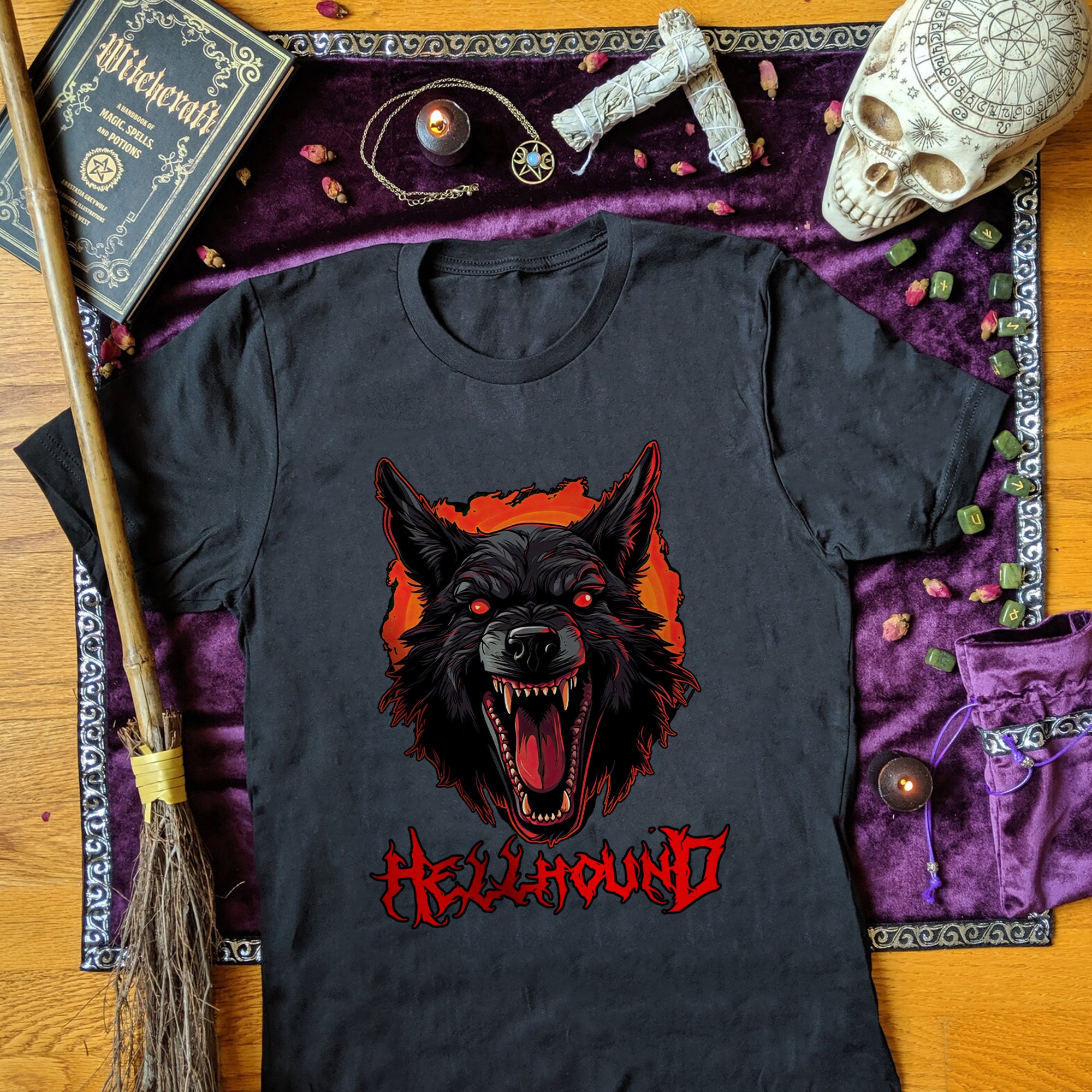 Hellhound Tshirt/gothic T-shirt/hellhound Graphic Design - Etsy