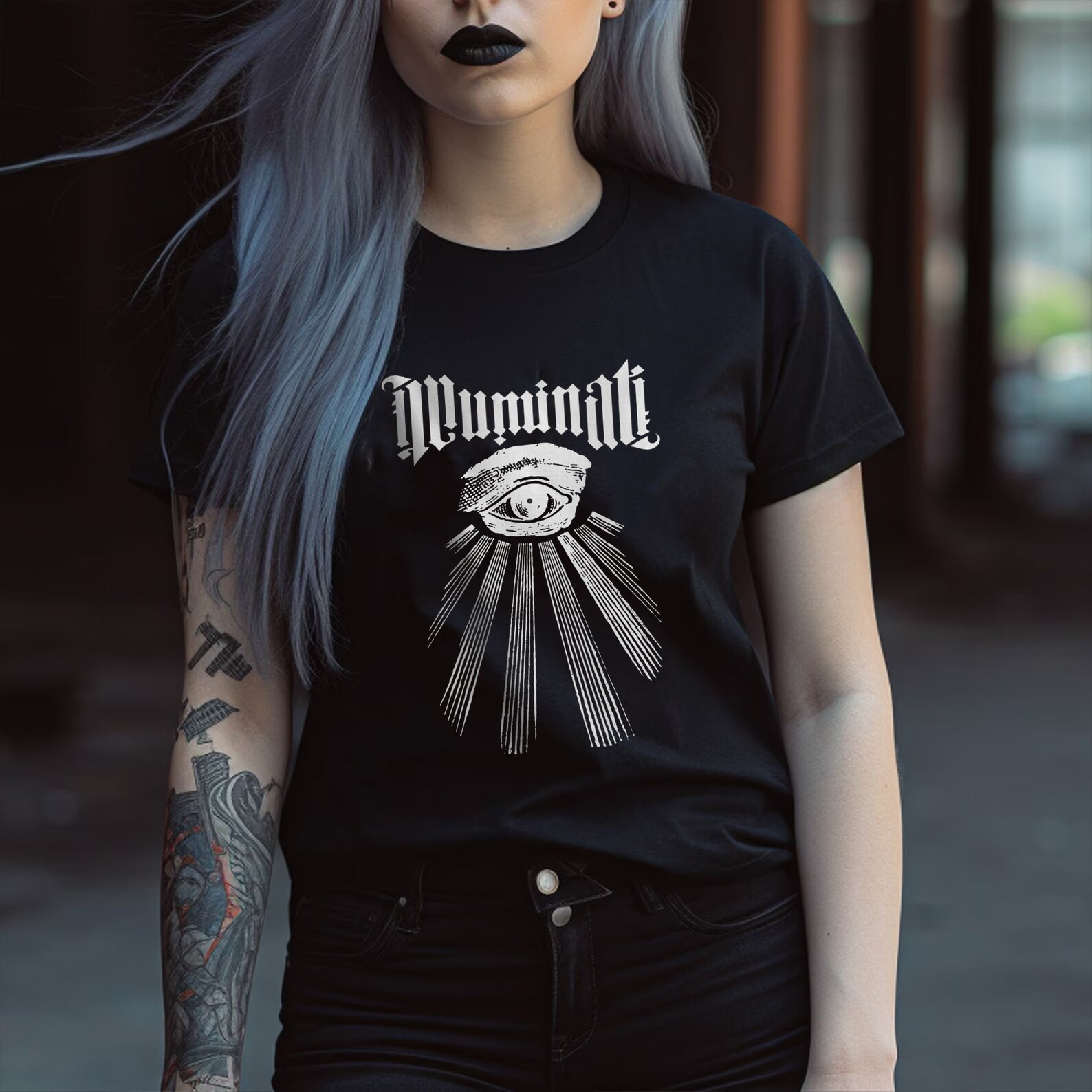 Illuminati Ambigram Graphic Tshirt/conspiracy Theory T-shirt/all Seeing ...