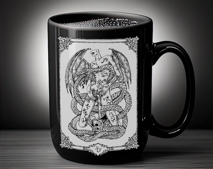 Esoteric Coffee Mug Satan and Lucifer Tea Cup - Etsy