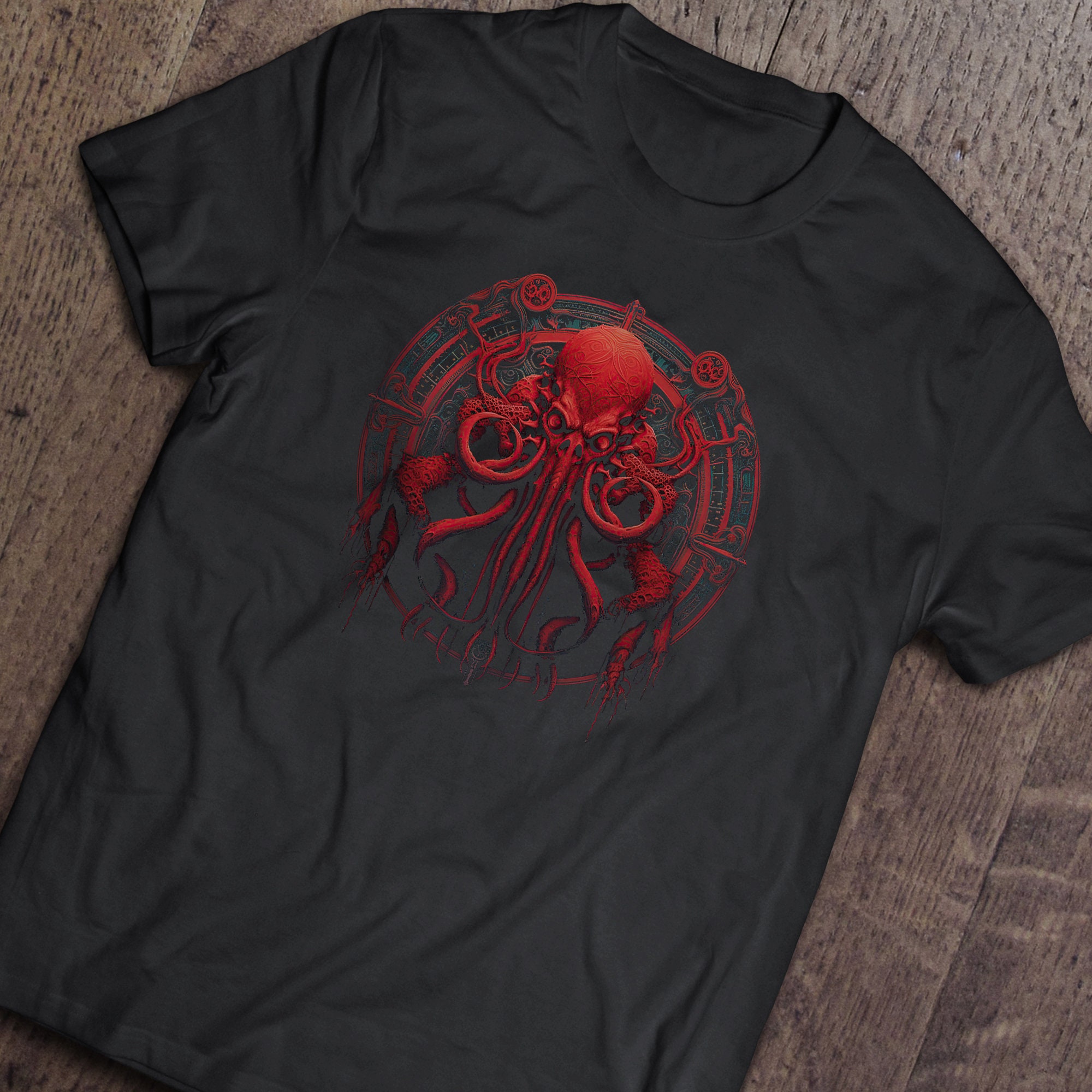 Red Cthulhu Graphic Tshirt/hp Lovecraft T-shirt/cthulhu Tee/call of ...