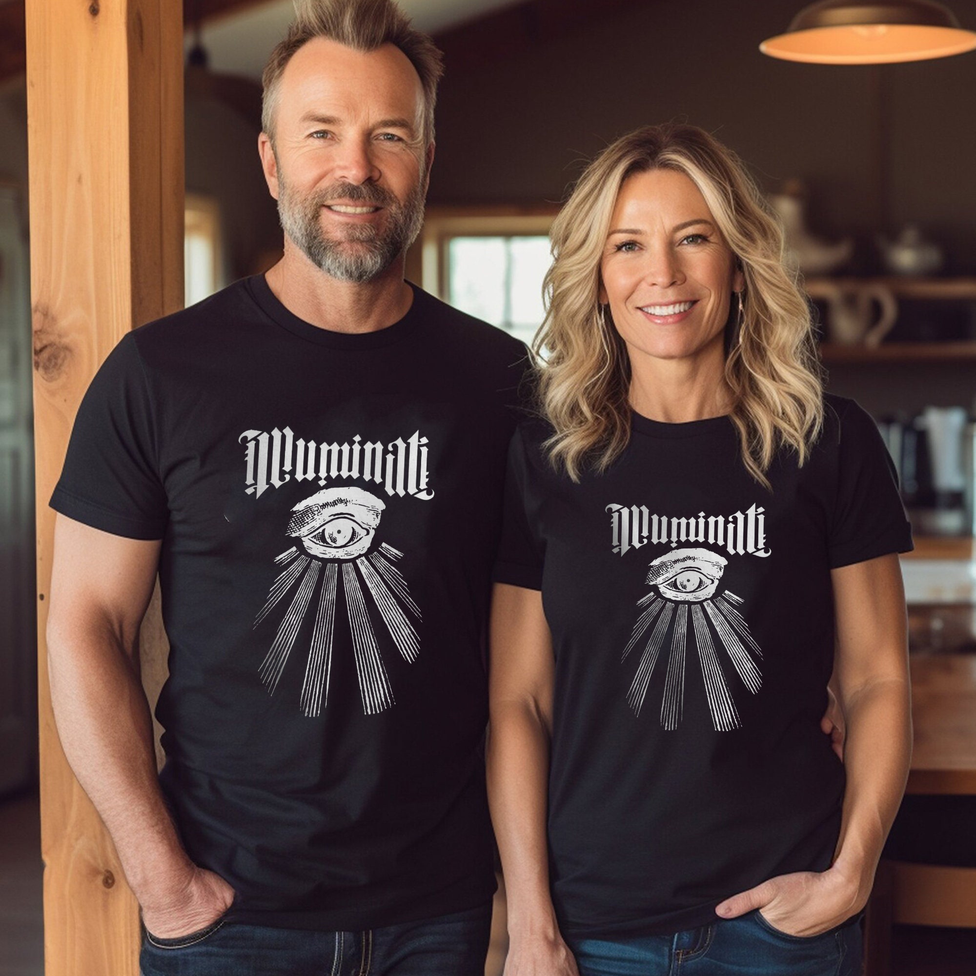 Illuminati Ambigram Graphic Tshirt/conspiracy Theory T-shirt/all Seeing ...