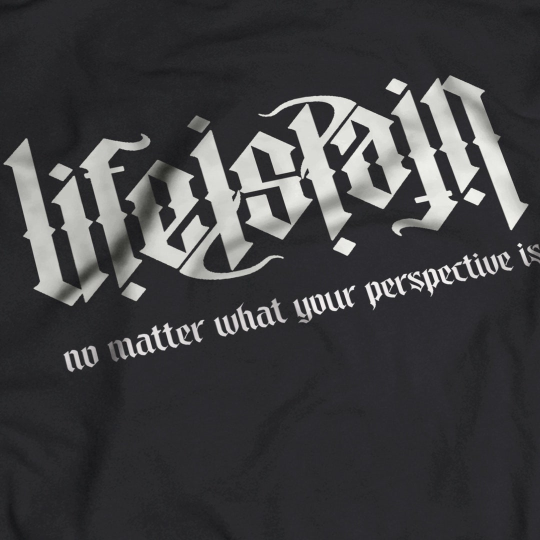 Life is Pain Ambigram Graphic T-shirt /inspirational Quote Tshirt /ambigram Gothic T Shirt ...