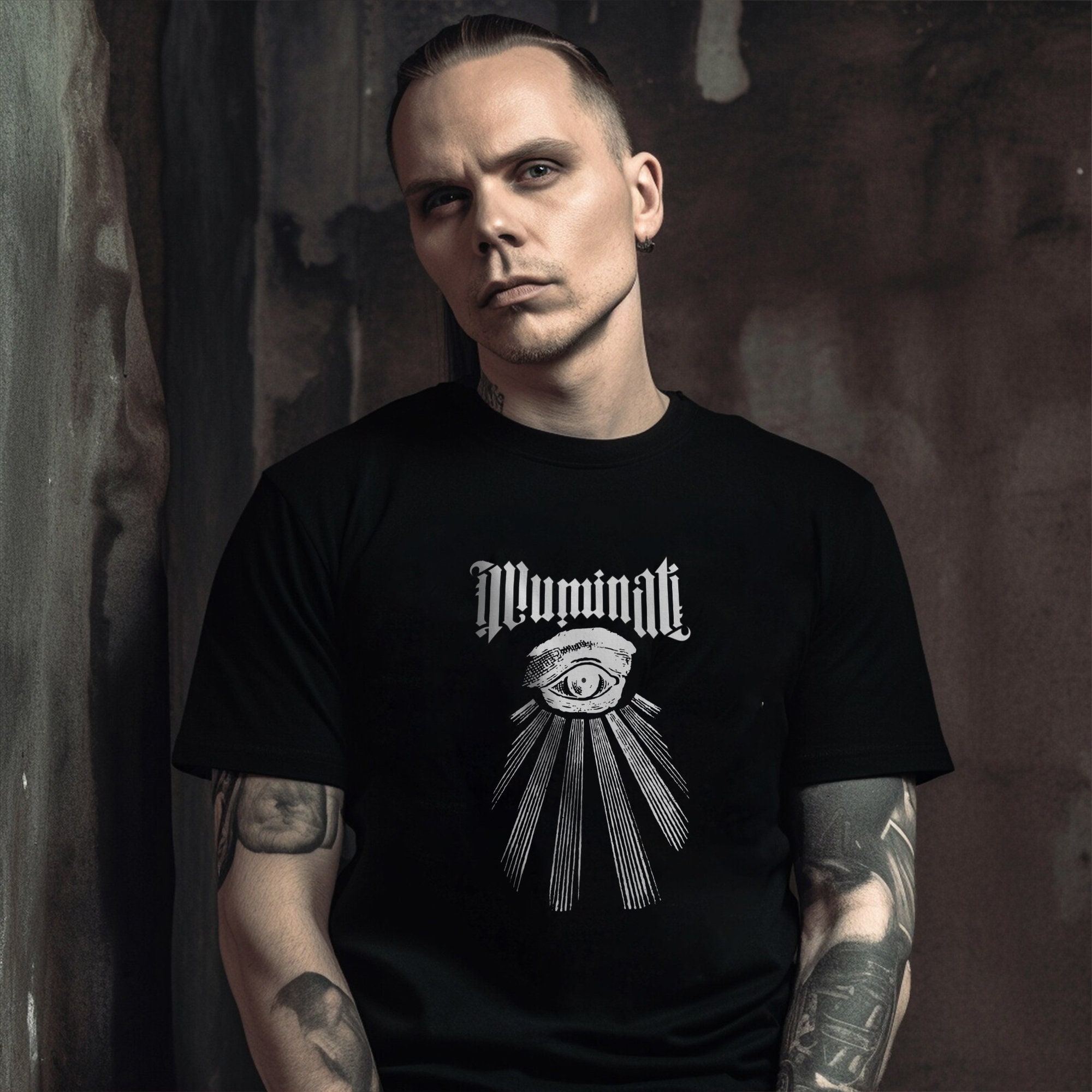 Illuminati Ambigram Graphic Tshirt/conspiracy Theory T-shirt/all Seeing ...