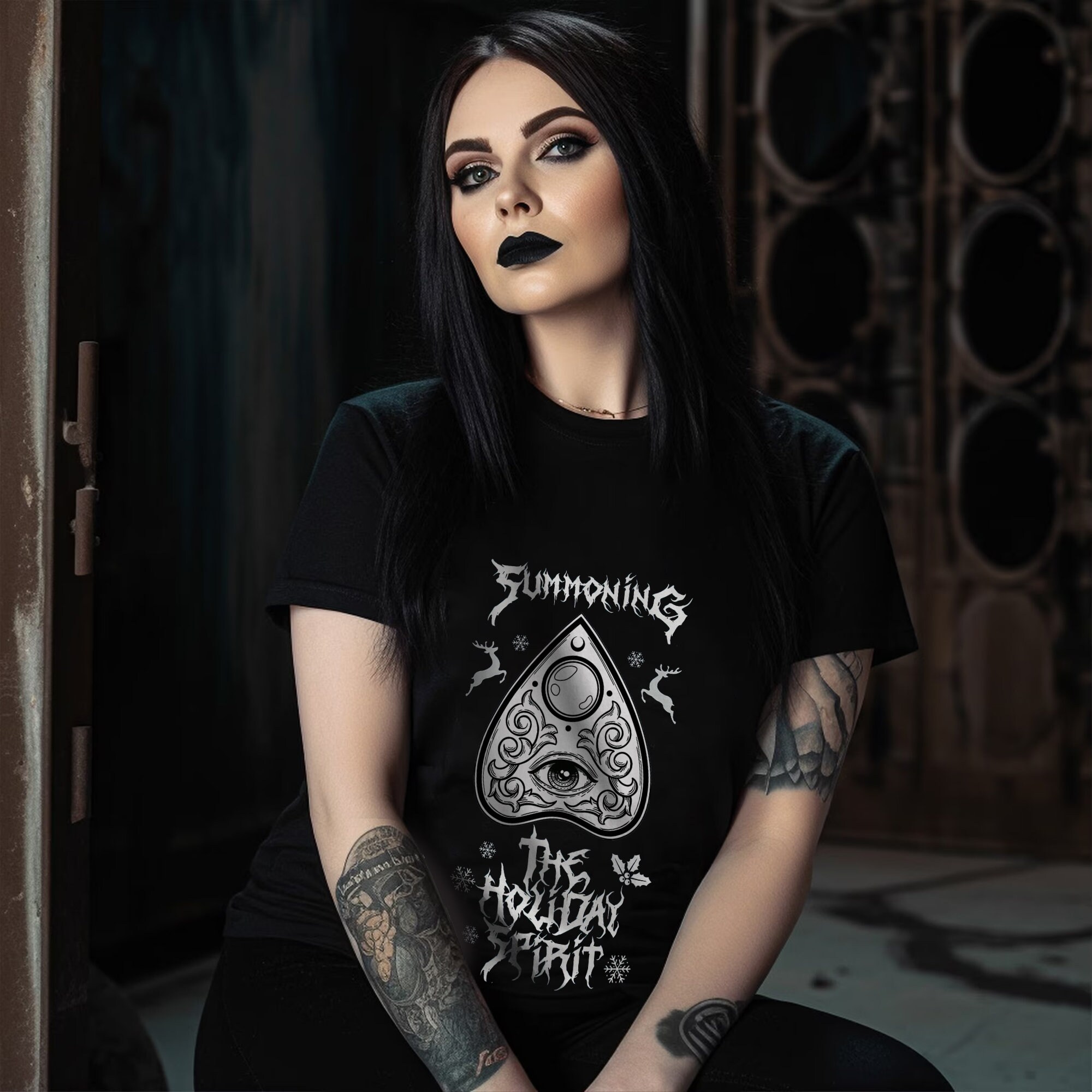 Summoning the Holiday Spirit Shirt, Occult Shirt, Goth Shirt, Satanic ...