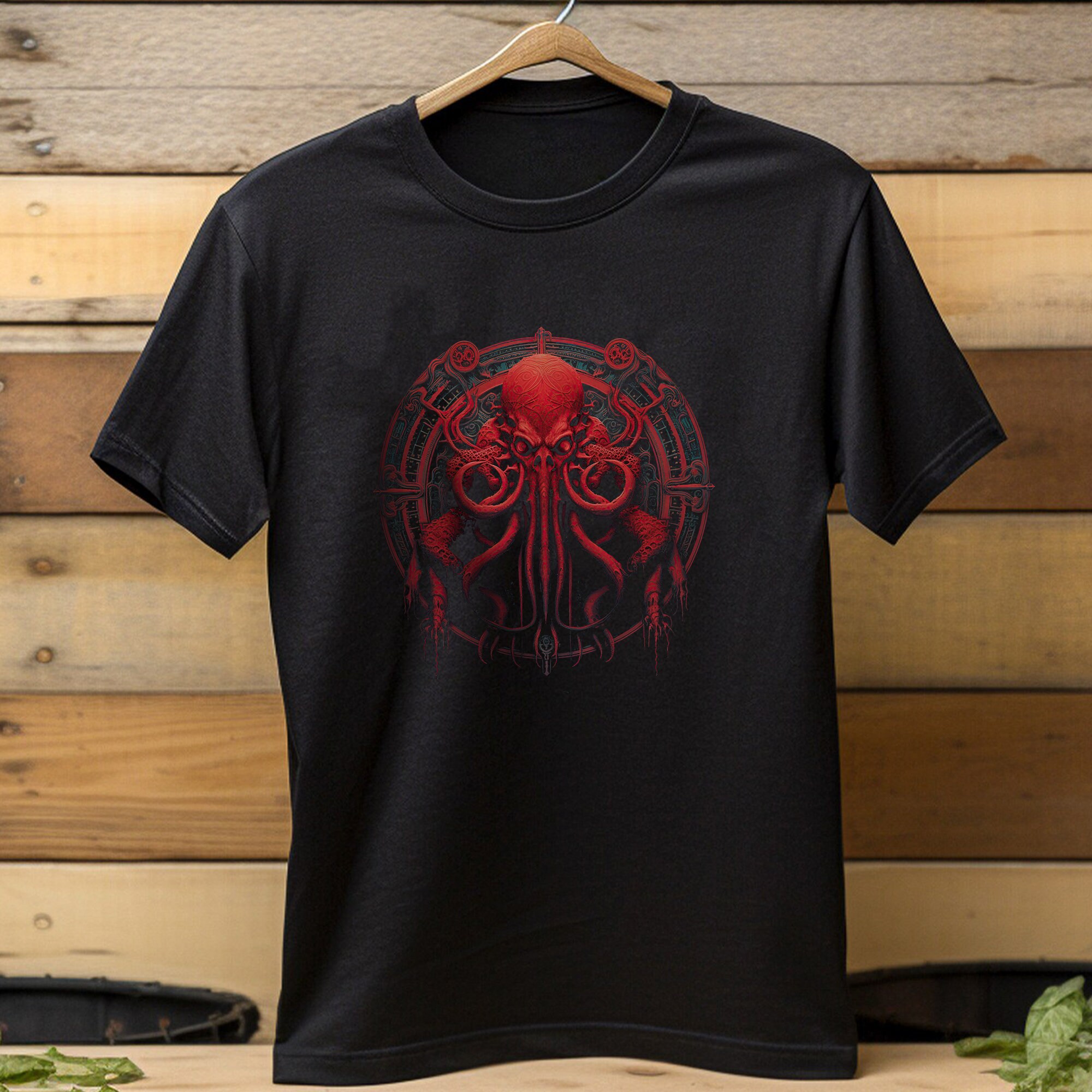 Red Cthulhu Graphic Tshirt/hp Lovecraft T-shirt/cthulhu Tee/call of ...