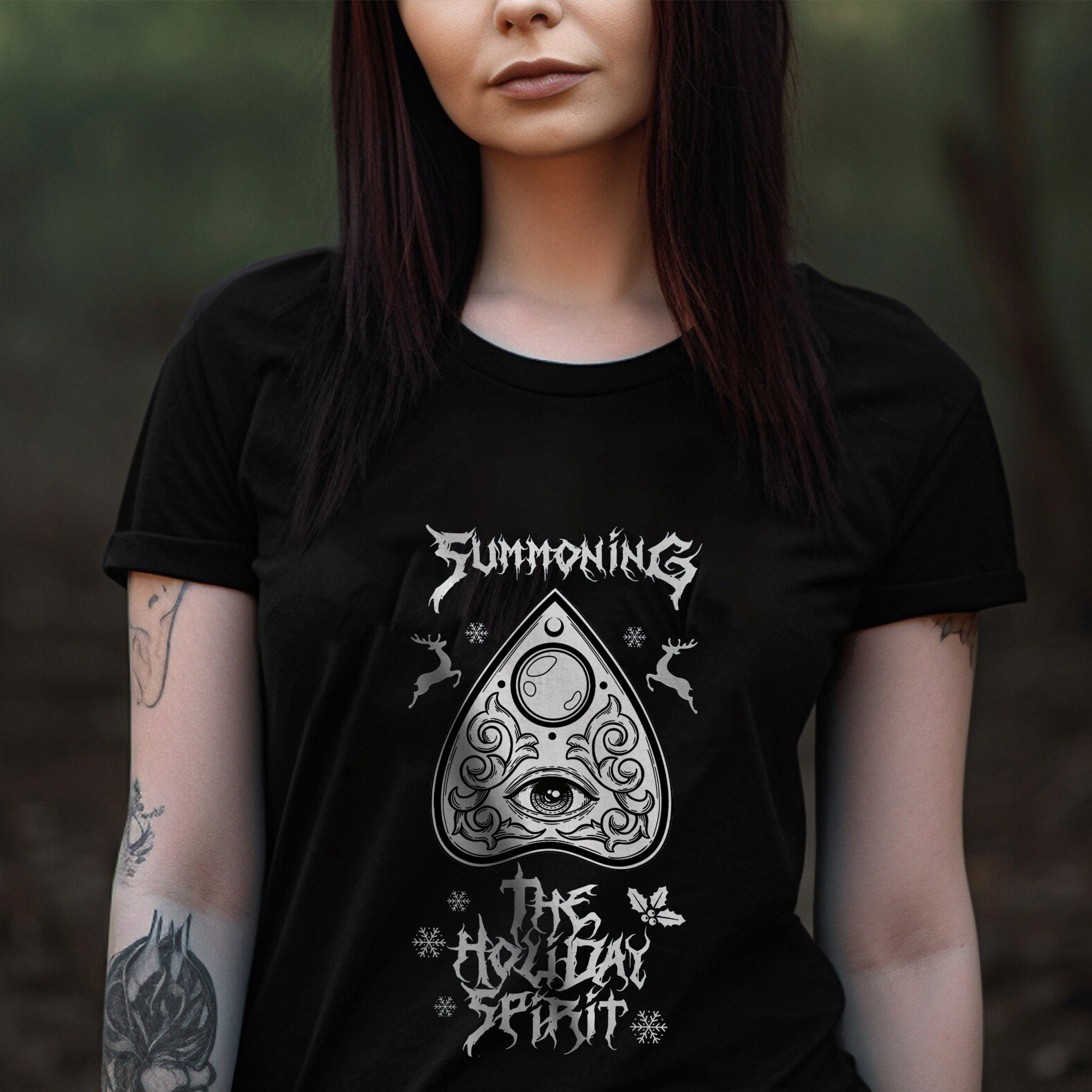 Summoning the Holiday Spirit Shirt, Occult Shirt, Goth Shirt, Satanic ...