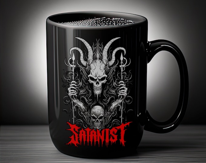 Esoteric Coffee Mug Satan and Lucifer Tea Cup - Etsy