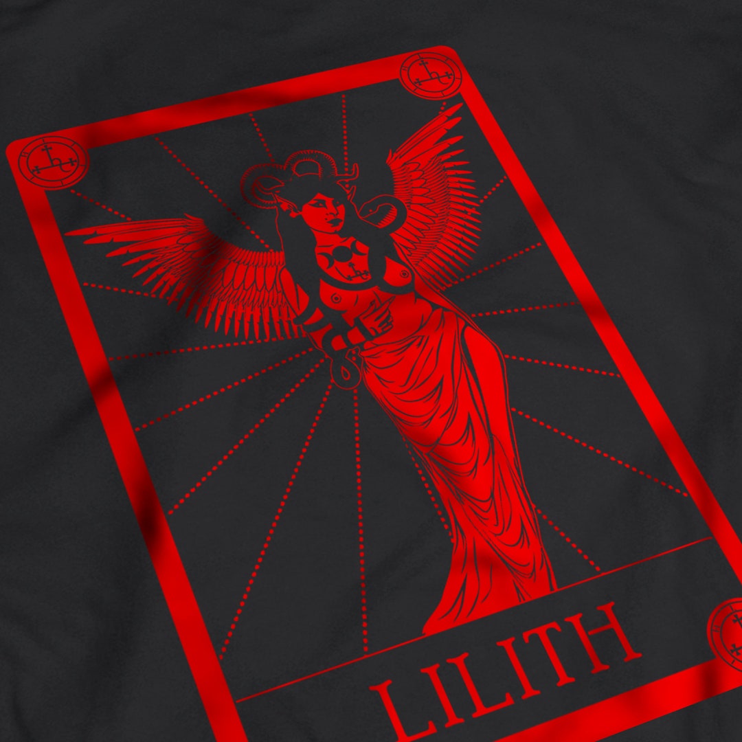 Lilith Occult Graphic T-shirt, Dark Goddess Shirt, Demonic Sigil Witch ...