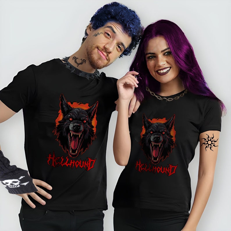Hellhound Tshirt/gothic T-shirt/hellhound Graphic Design - Etsy