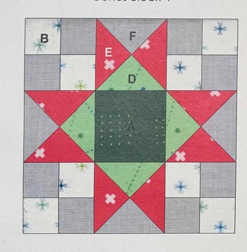 6 Quilt Blocks. Directions and Fabric for 2 Different Blocks. Gray ...