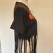 Handmade Black T-shirt & Shorts Set: Red Heart Print, Cut Fringe - Etsy