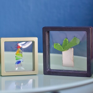 Floating Seaglass Display Frame - Customizable & Reusable Clear ...