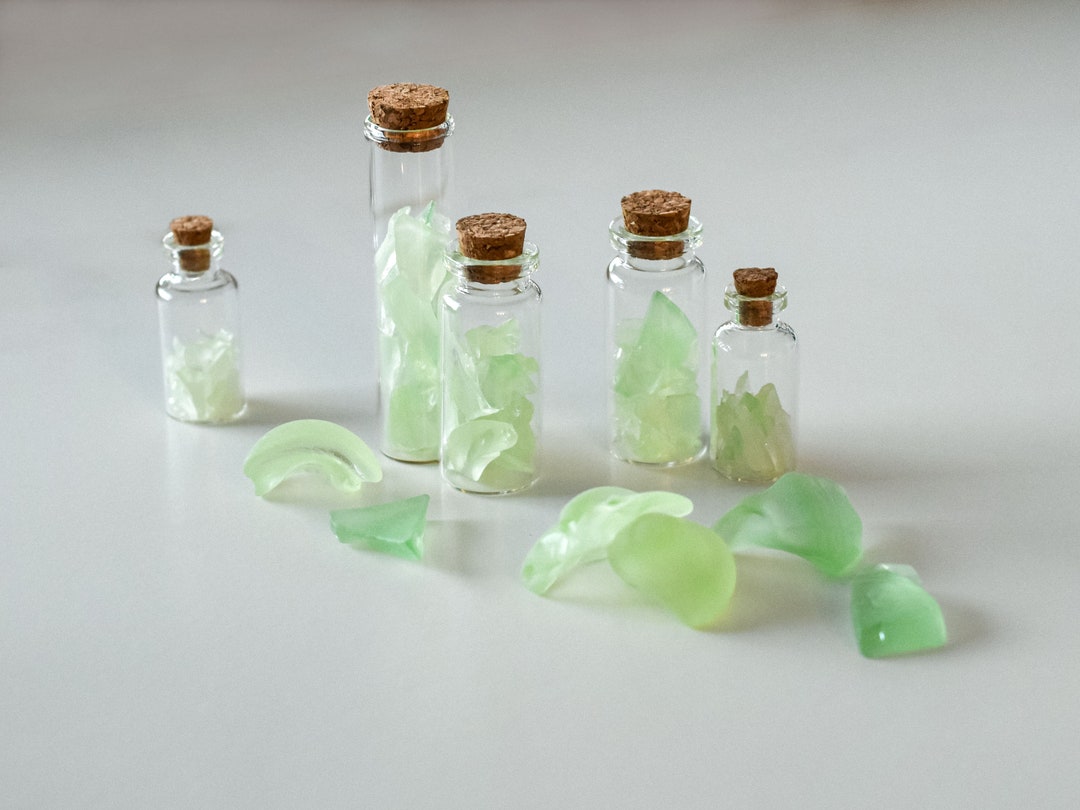 Glowing Uranium Glass Bottles or Bag With Mini Black Light Included ...