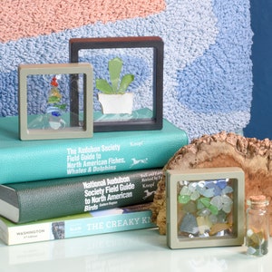 Floating Seaglass Display Frame - Customizable & Reusable Clear ...