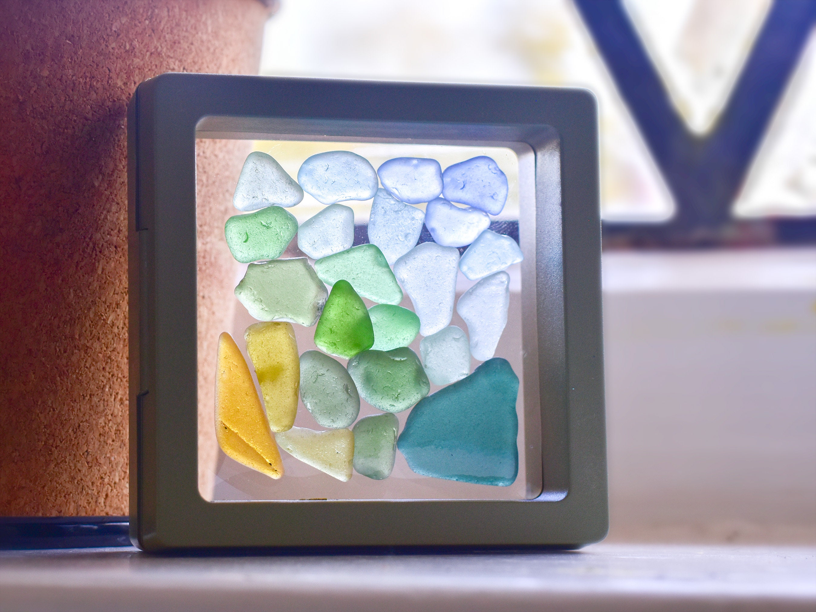 Floating Seaglass Display Frame Customizable & Reusable Clear ...