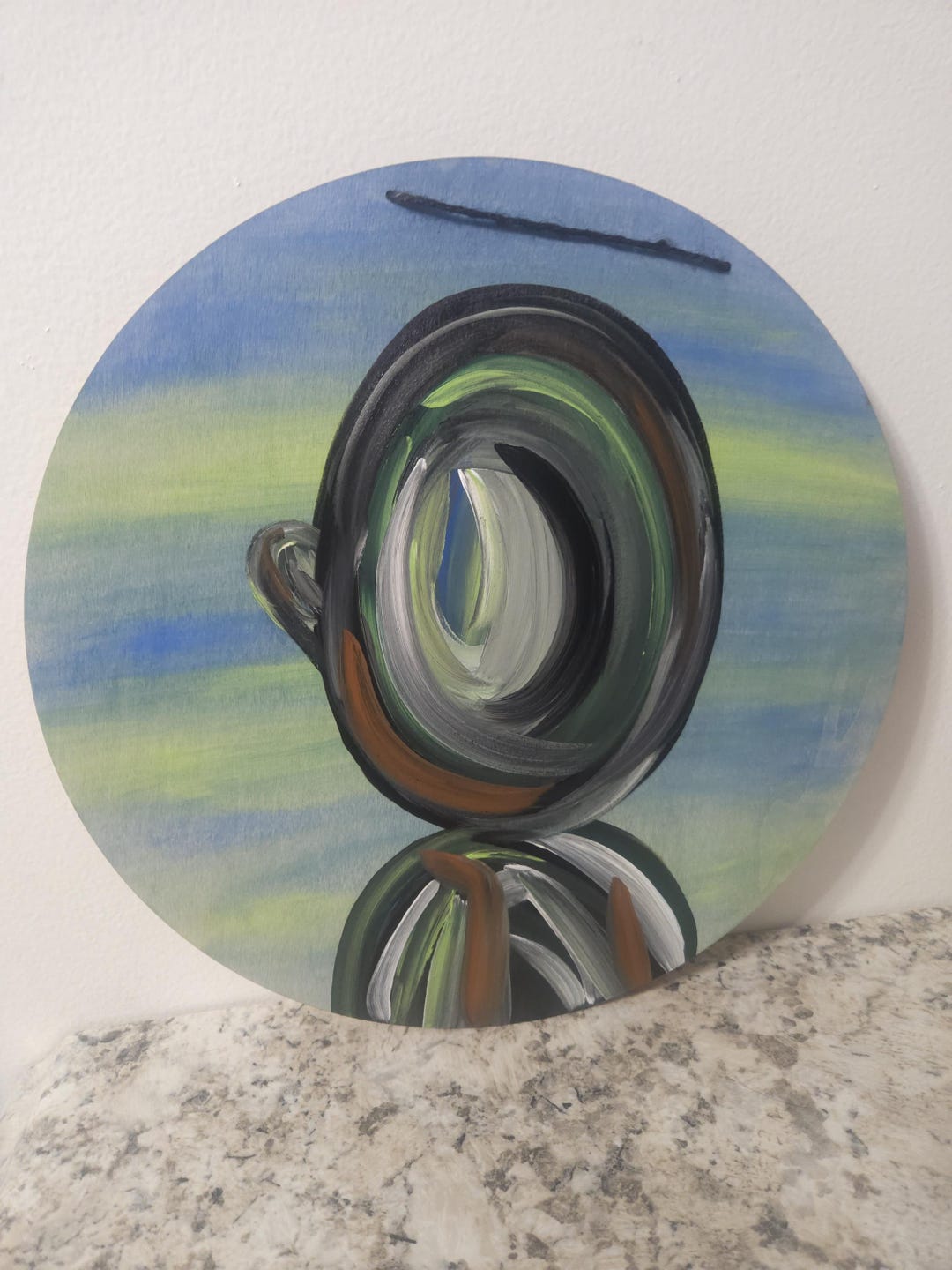 Abstract Surrealism Face Original Painting on Wood, Dream Imaginative ...