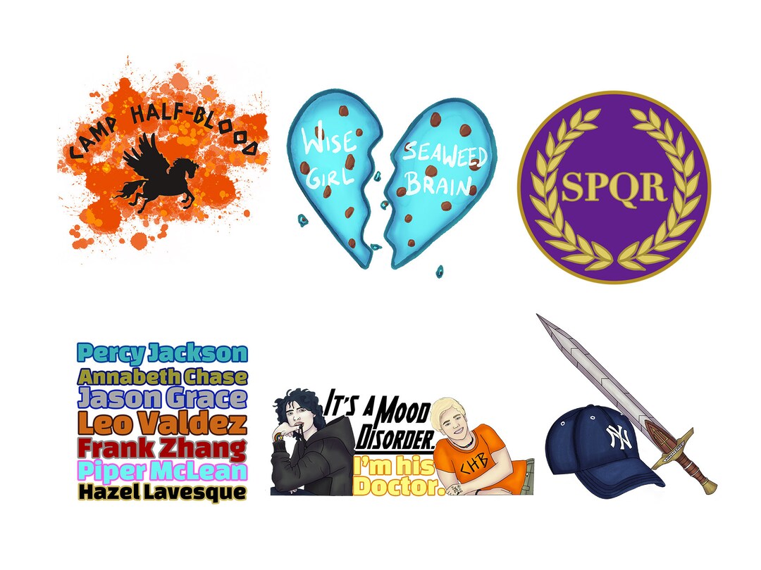 Percy Jackson Stickers, Heroes of Olympus, PJO, Olympians, Hoo, Laptop ...