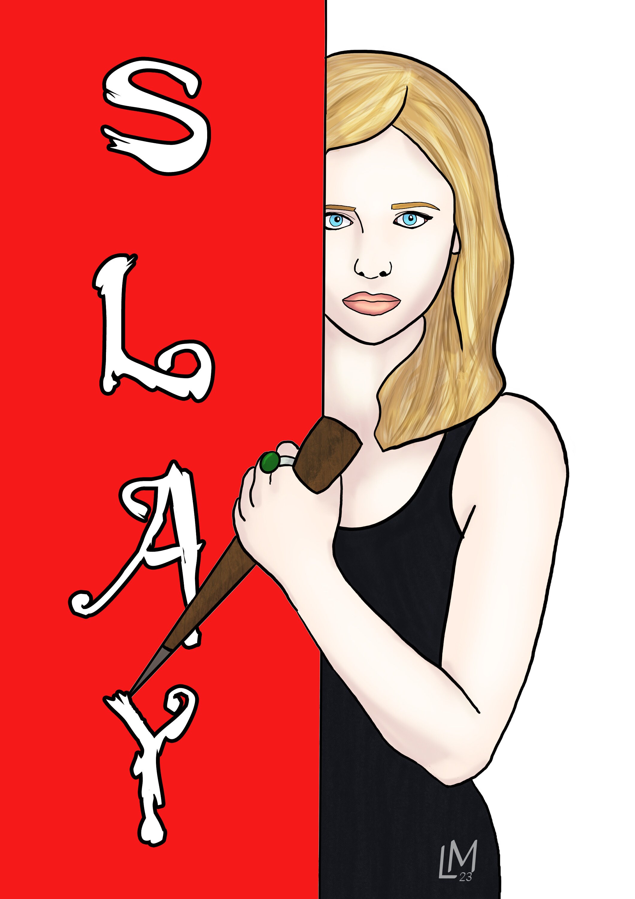 Buffy Sticker, Buffy the Vampire Slayer Sticker, Buffy Art, Laptop ...