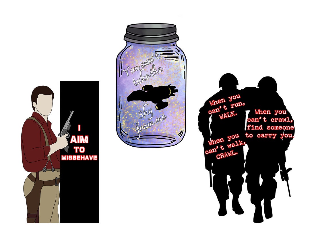 Firefly Sticker Pack, Firefly Sticker, Serenity Sticker, Firefly Art ...