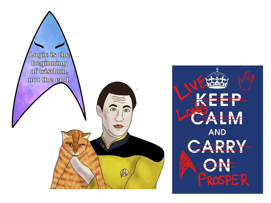 Star Trek Sticker, Live Long Sticker, Data Sticker, Star Trek Art ...