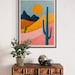 Boho Desert Art - Vibrant Textured Landscape Print, Ultra High ...
