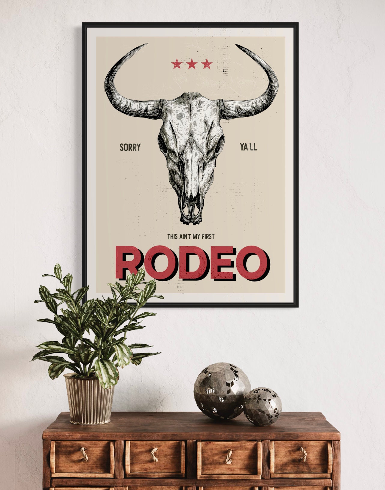 Digital Download of 'not My First Rodeo' Southwest Chic Art Print - Etsy