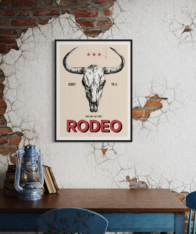 Digital Download of 'not My First Rodeo' Southwest Chic Art Print - Etsy