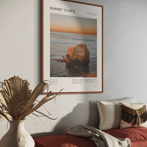 Sunset Cliffs Surf Breaks Print - Iconic San Diego Waves, Osprey ...
