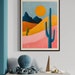 Boho Desert Art - Vibrant Textured Landscape Print, Ultra High ...