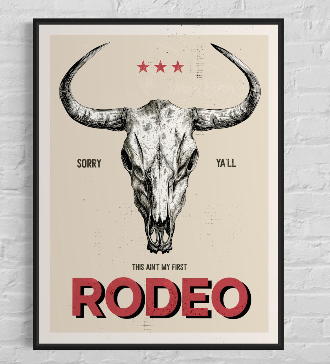 Digital Download of 'not My First Rodeo' Southwest Chic Art Print - Etsy