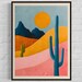 Boho Desert Art - Vibrant Textured Landscape Print, Ultra High ...