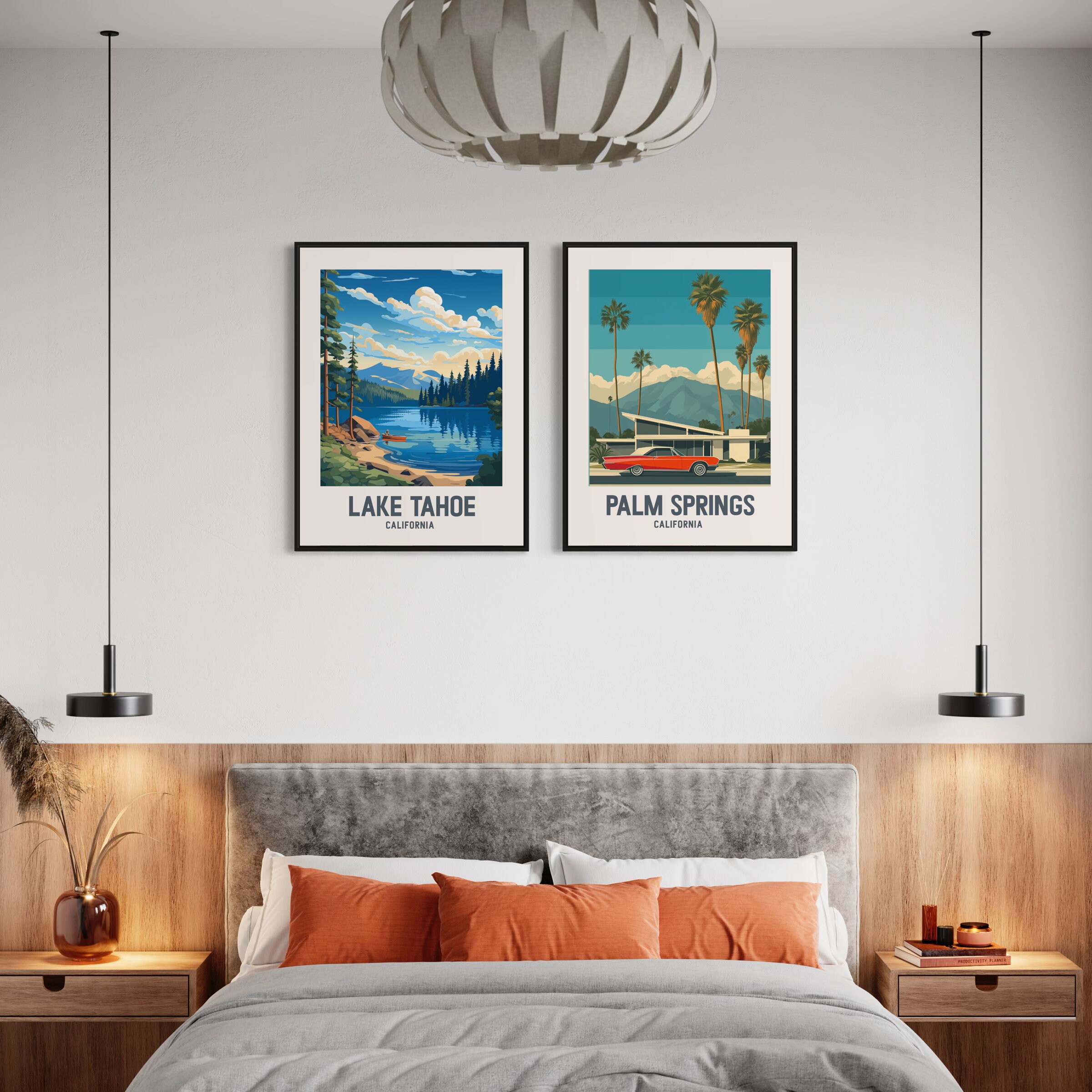 Lake Tahoe Art Print: Retro California Travel Poster - Etsy