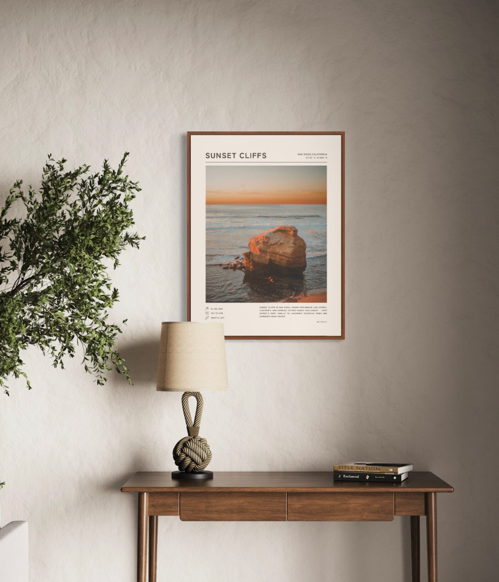 Sunset Cliffs Surf Breaks Print - Iconic San Diego Waves, Osprey ...