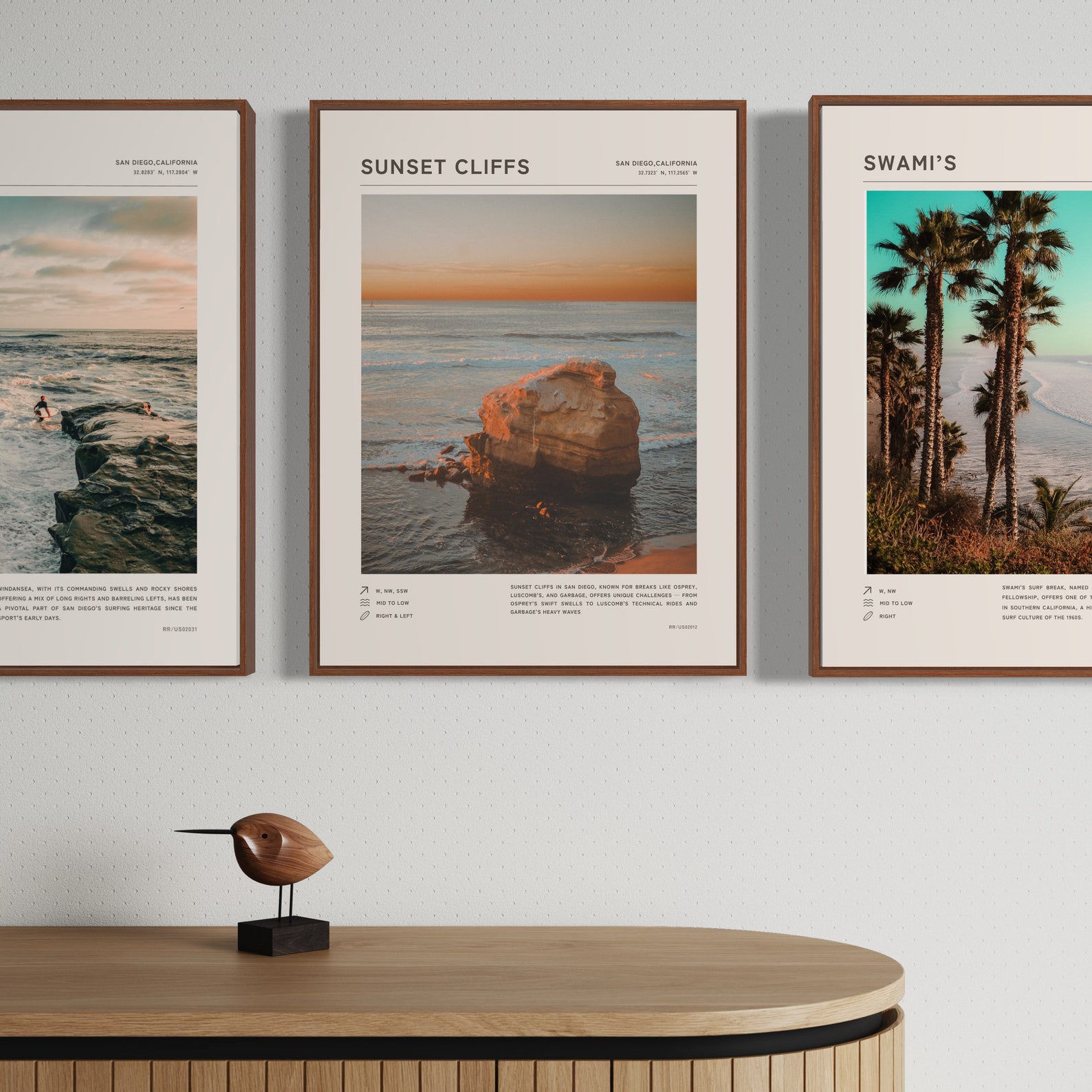Sunset Cliffs Surf Breaks Print - Iconic San Diego Waves, Osprey ...