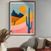 Boho Desert Art - Vibrant Textured Landscape Print, Ultra High ...