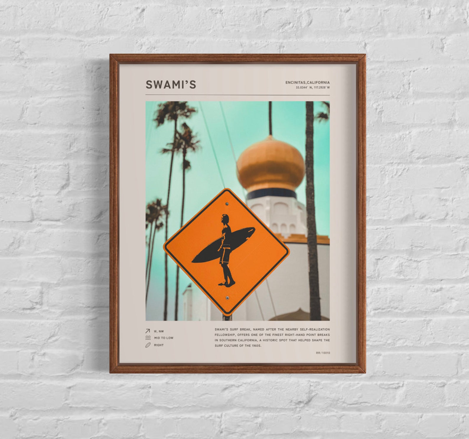 Swami's Surf Spot Print California Coast Encinitas Surf Spot Art, San ...