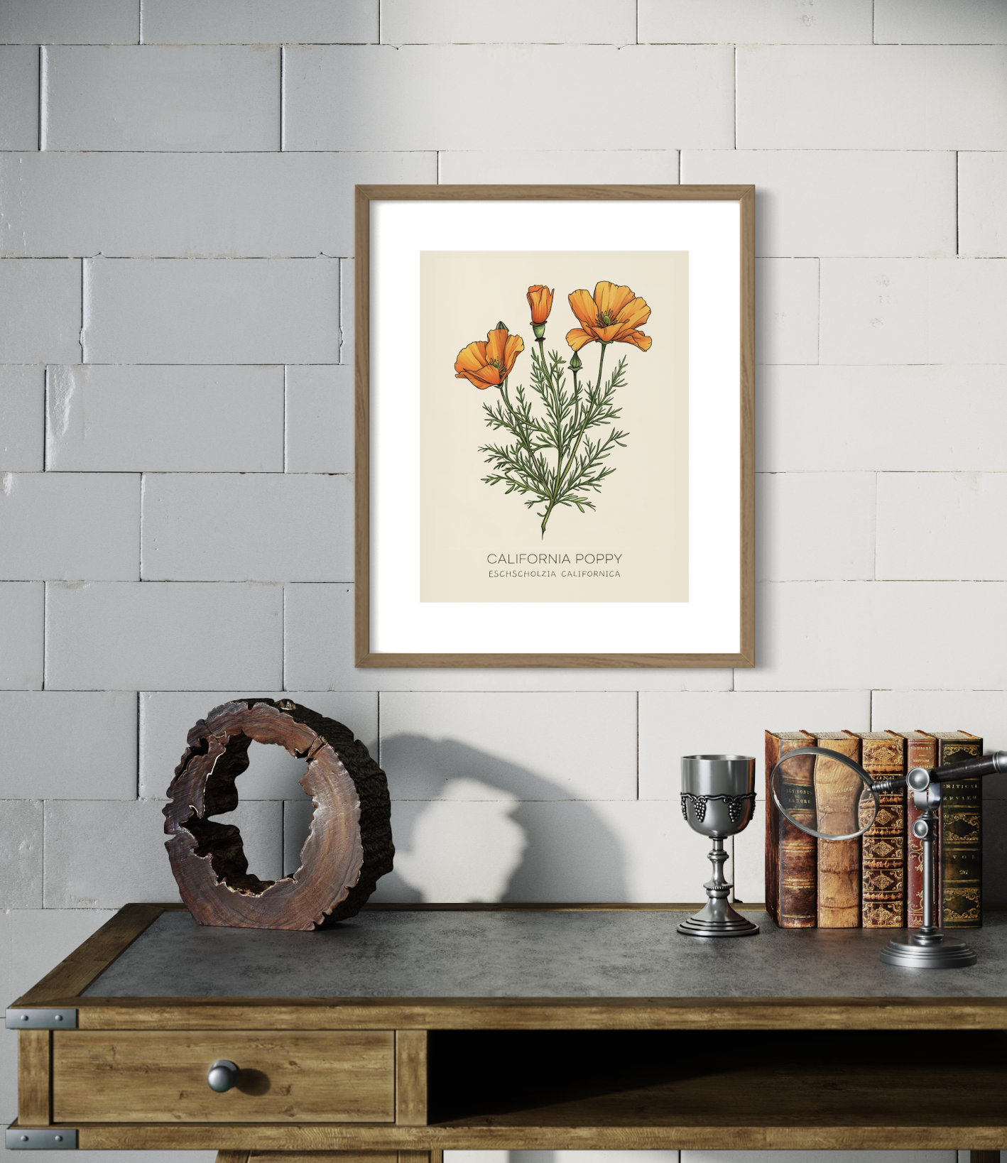 California Poppy Botanical Print - California Poppy Flower Print ...